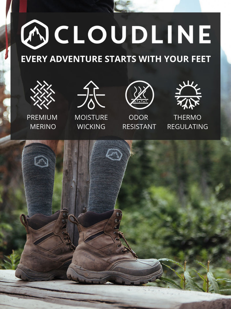 Ultralight Merino Wool Compression Socks - Cloudline Apparel