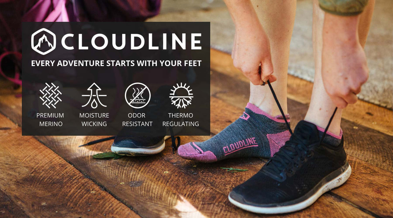 3 Pack Women's Light Cushion Merino Wool No-Show Running Socks – Cloudline Apparel